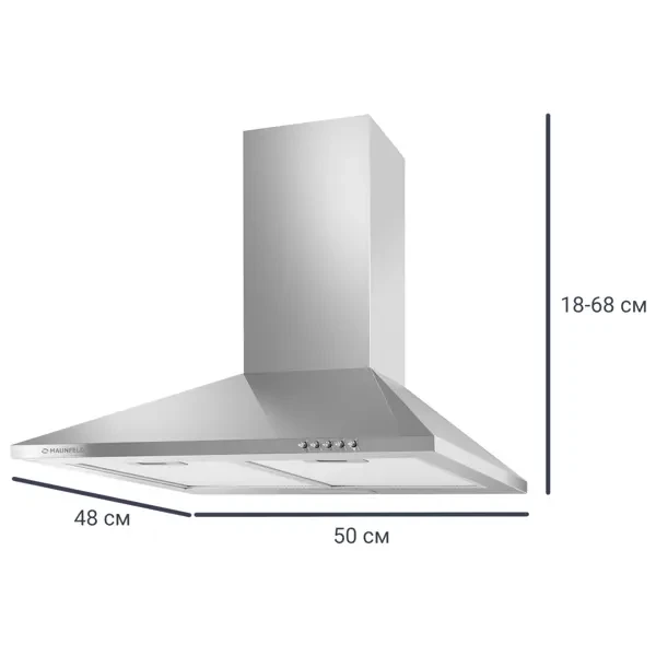 Вытяжка купольная Maunfeld Cork 50 см цвет нержавеющая сталь MAUNFELD ...